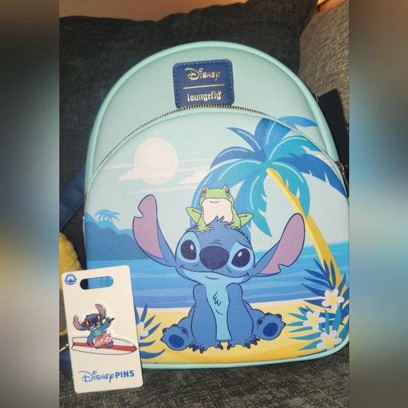 Loungefly | Bags | Loungefly Disney Stitch Beach Scene Mini Backpack ...
